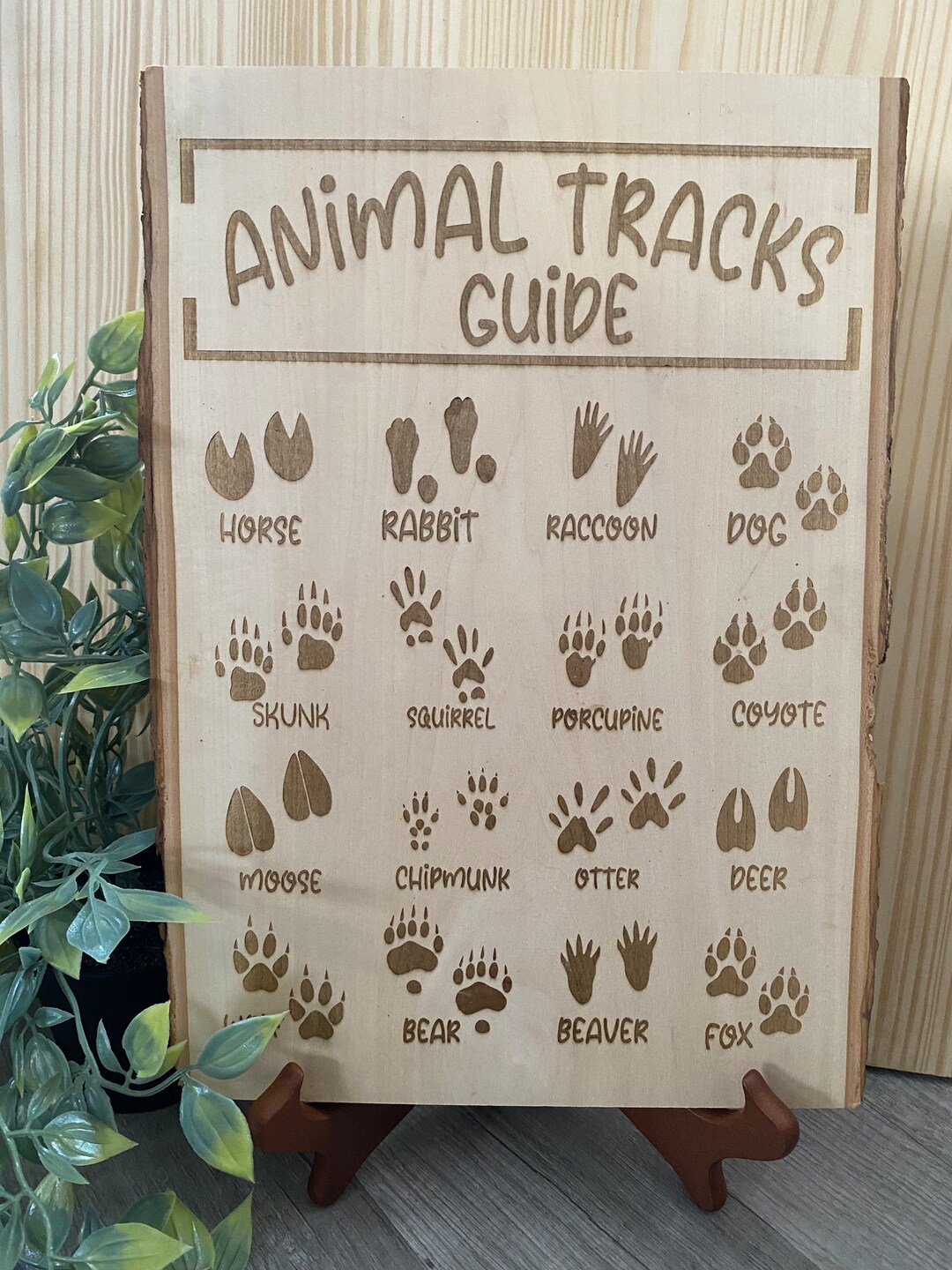 Animal Tracks Kids Wall Decor - Wood Signs - Unique Gifts - Home Living ...
