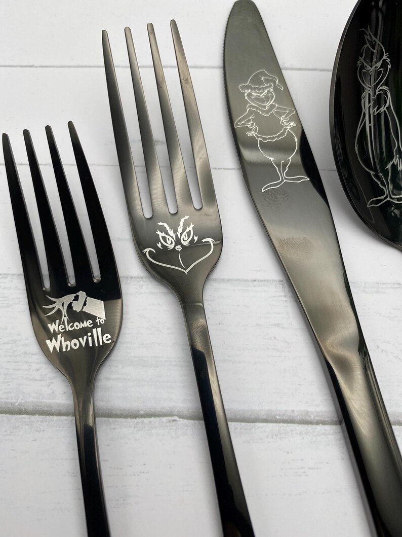 5 Piece Black Silverware Gift Set • You’re a Mean One Collection ...