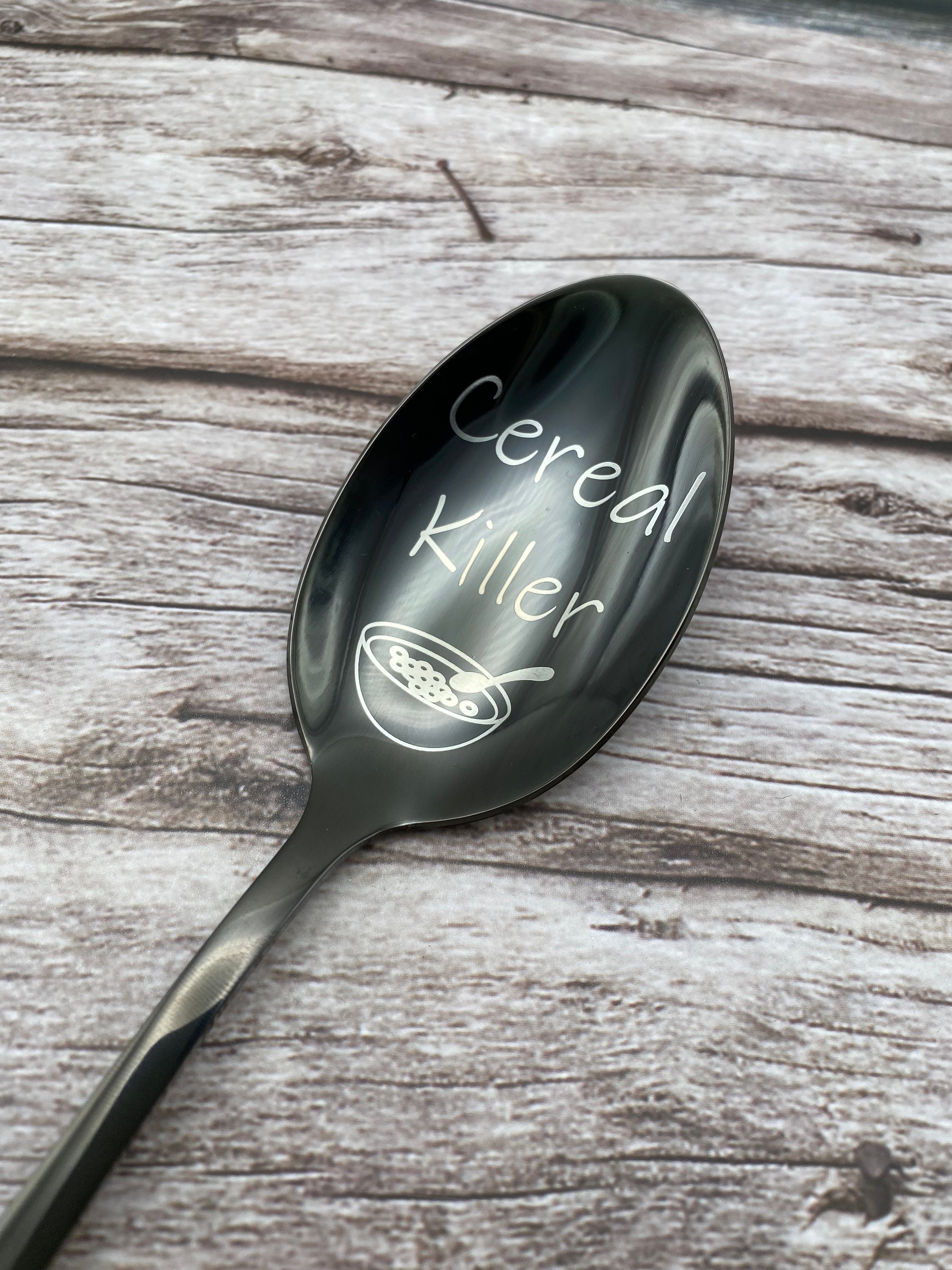 Custom Engraved Spoon Black kitchen Utensil Unique Gifts Personalized ...