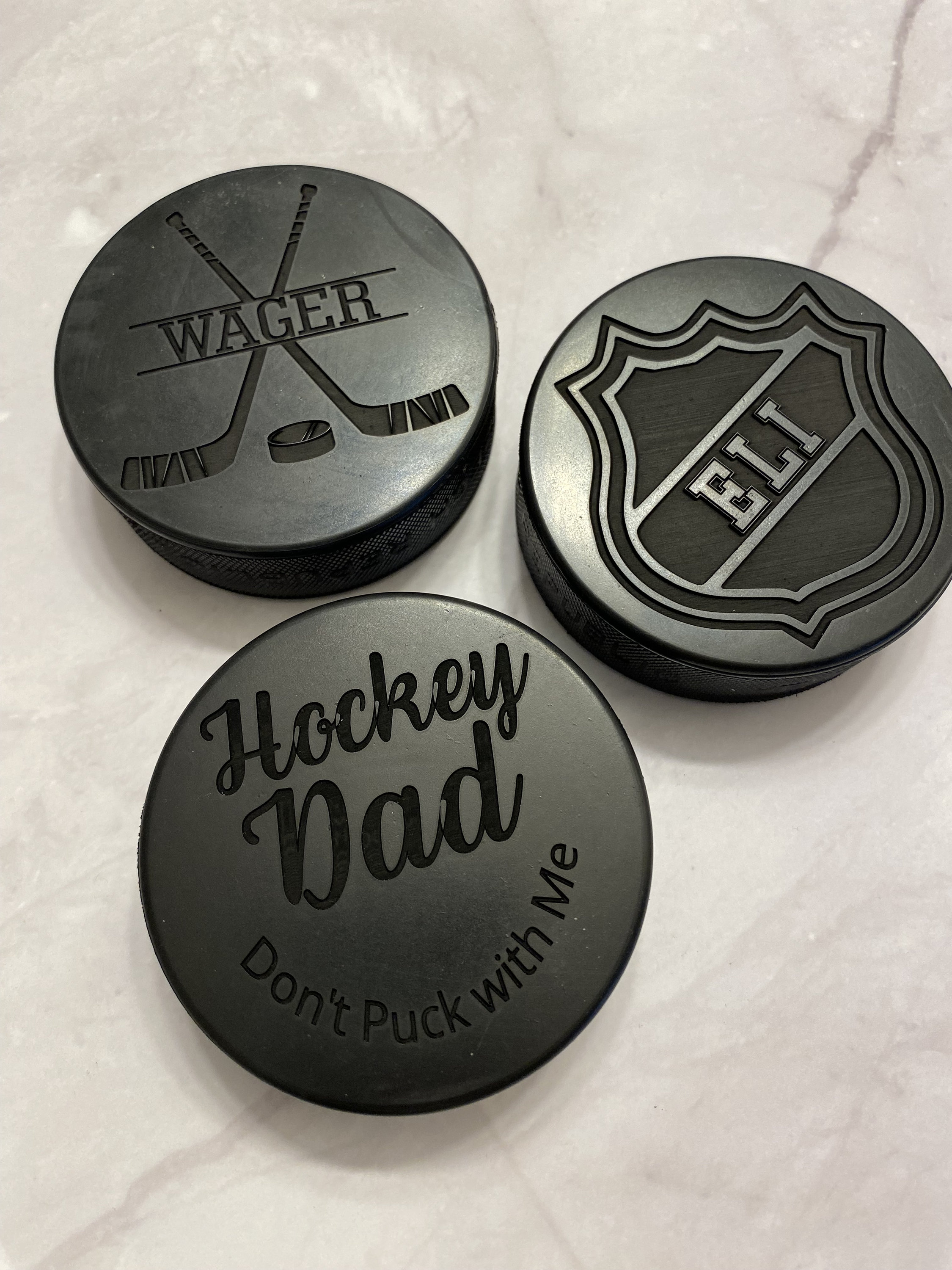 12 Hockey Puck Team Logo Personalized Pucks Hockey Teams Custom ...