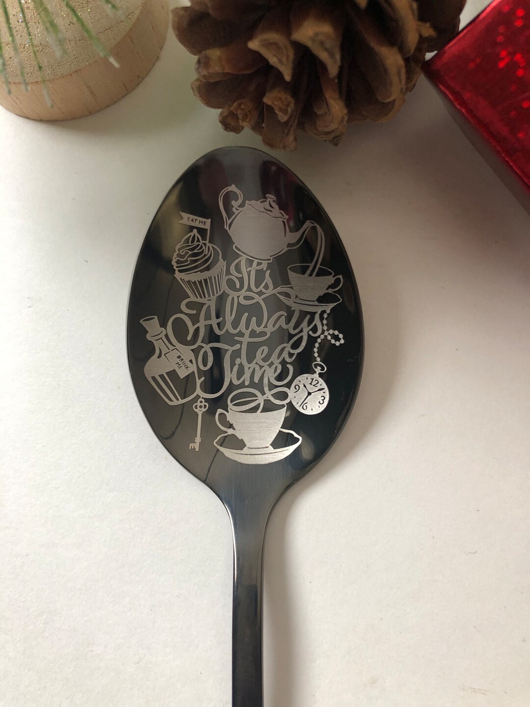 Custom Engraved Spoon •black • Kitchen Utensil - Personalized Spoons ...