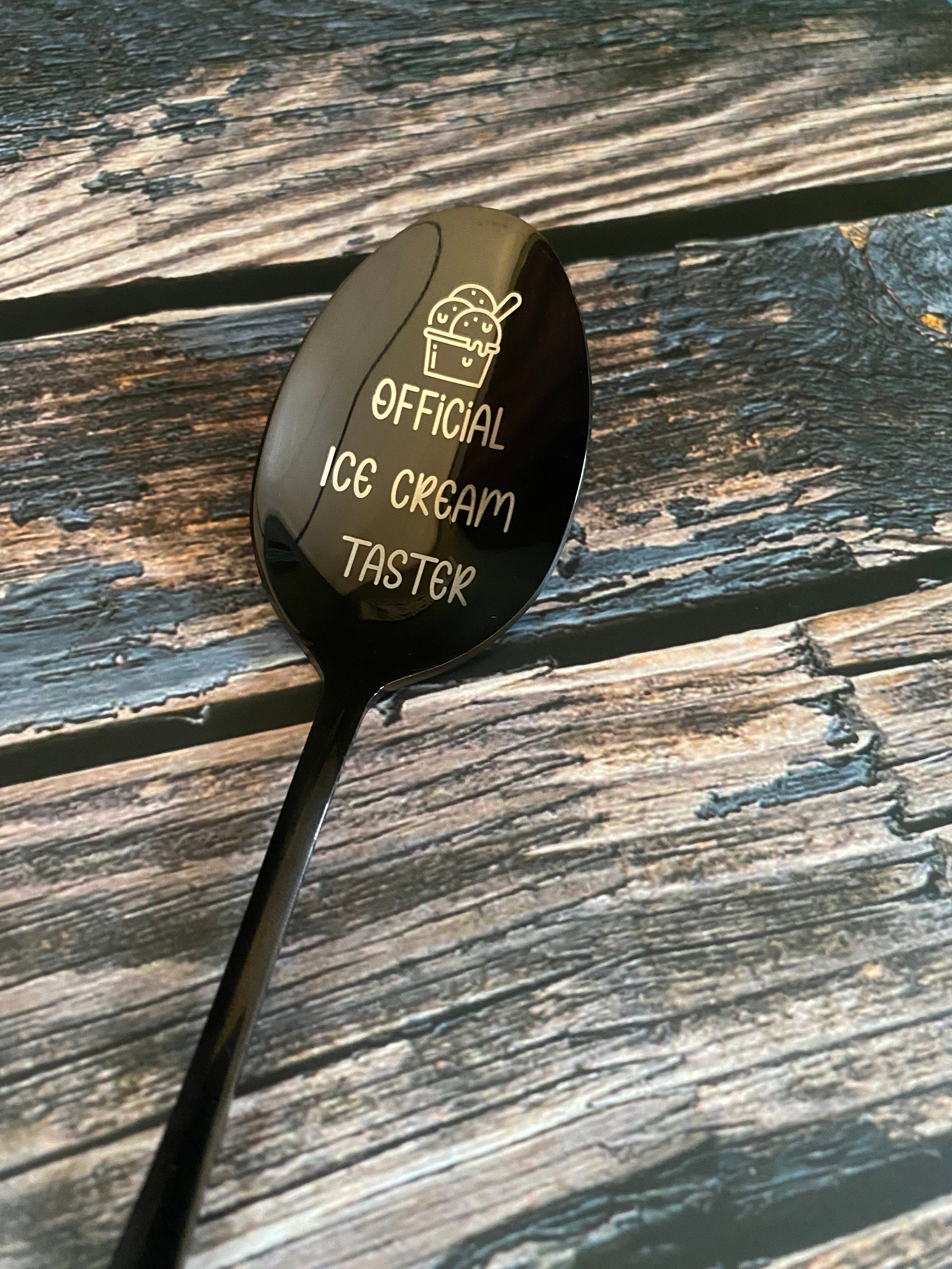 Custom Engraved Spoon • Black • Personalized Spoons - Kitchen Utensil ...