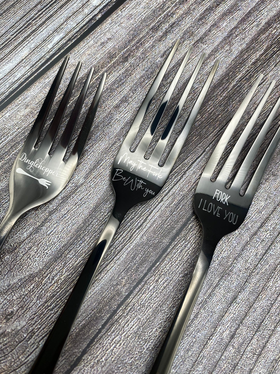 Personalized Forks, Kitchen Utensils, Unique Gifts, Forks, Custom ...