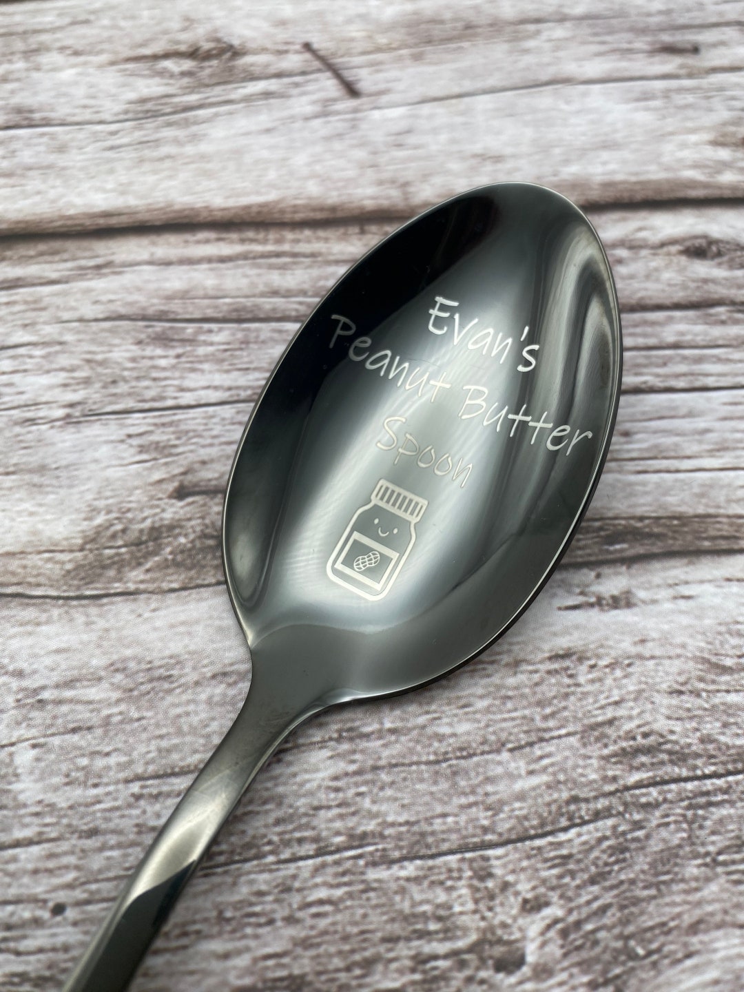 Custom Engraved Spoon • Black •kitchen Utensil • Unique Gifts ...