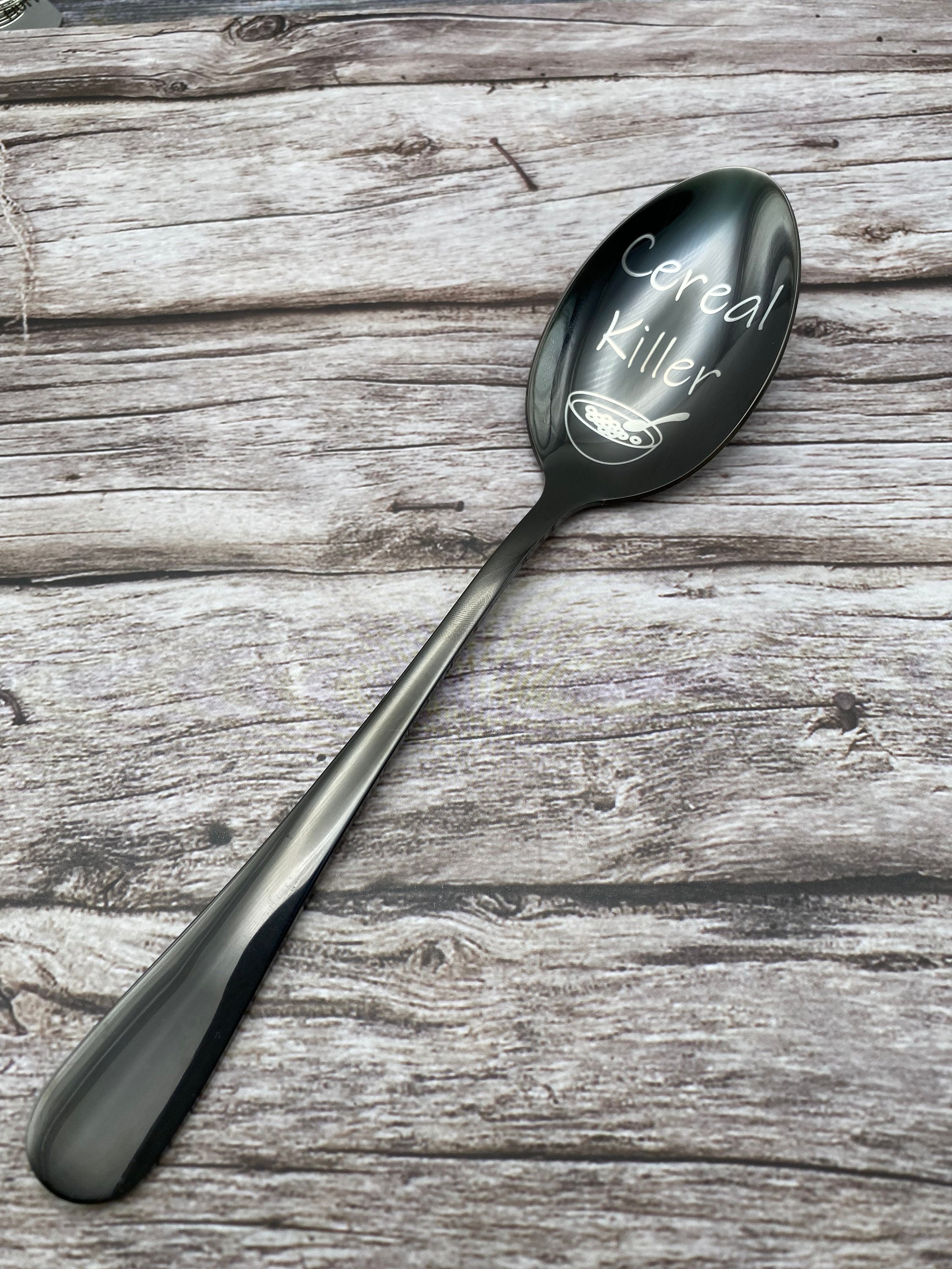 Custom Engraved Spoon Black kitchen Utensil Unique Gifts Personalized ...
