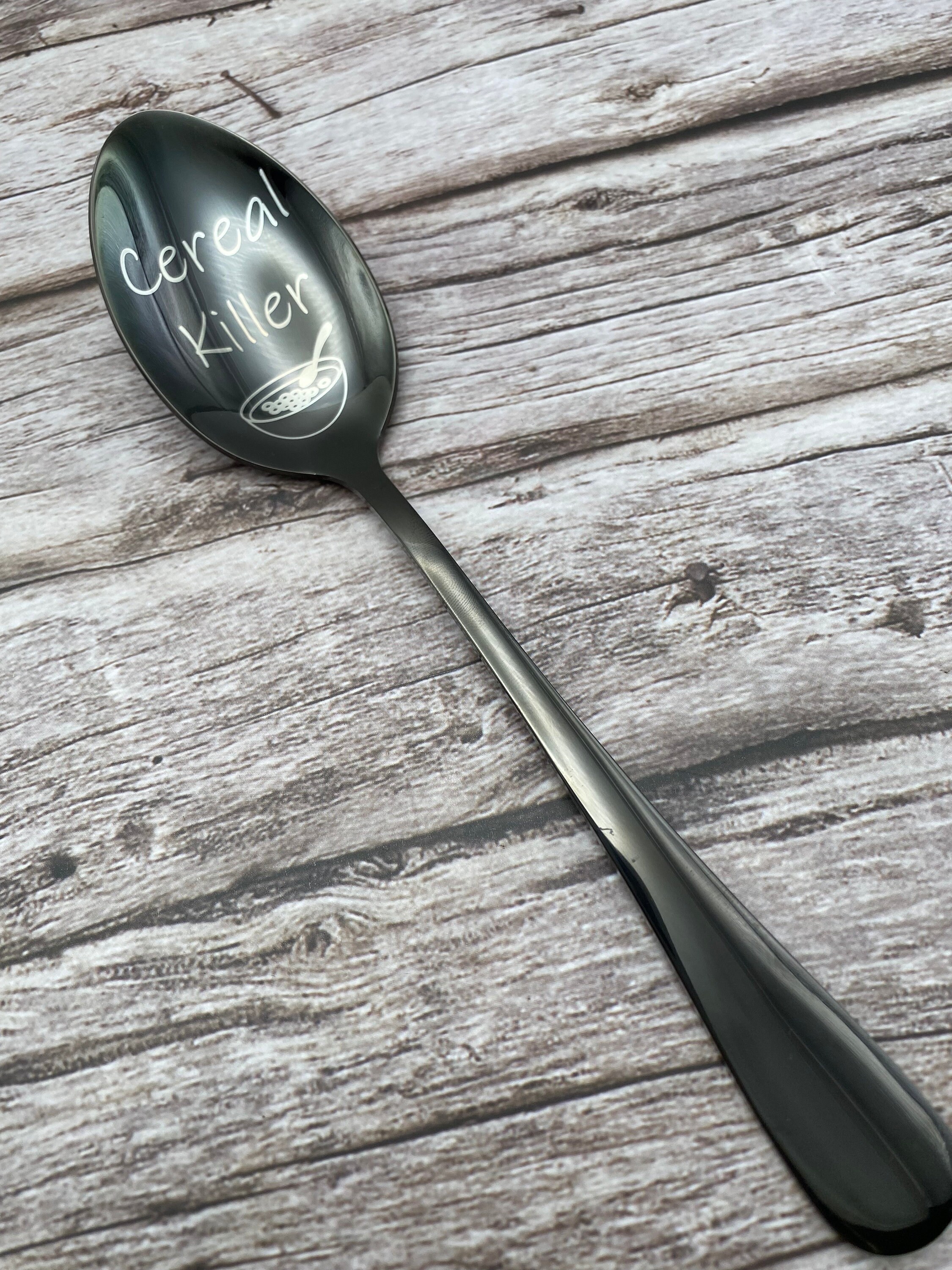 Custom Engraved Spoon Black kitchen Utensil Unique Gifts Personalized ...