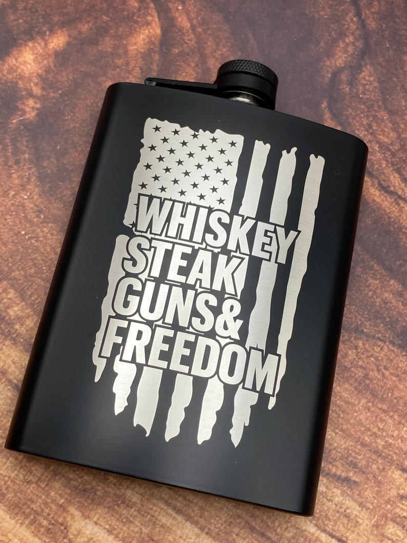 8oz Hip Flask • • Custom Engraved • Personalized Flasks • Unique Gifts ...