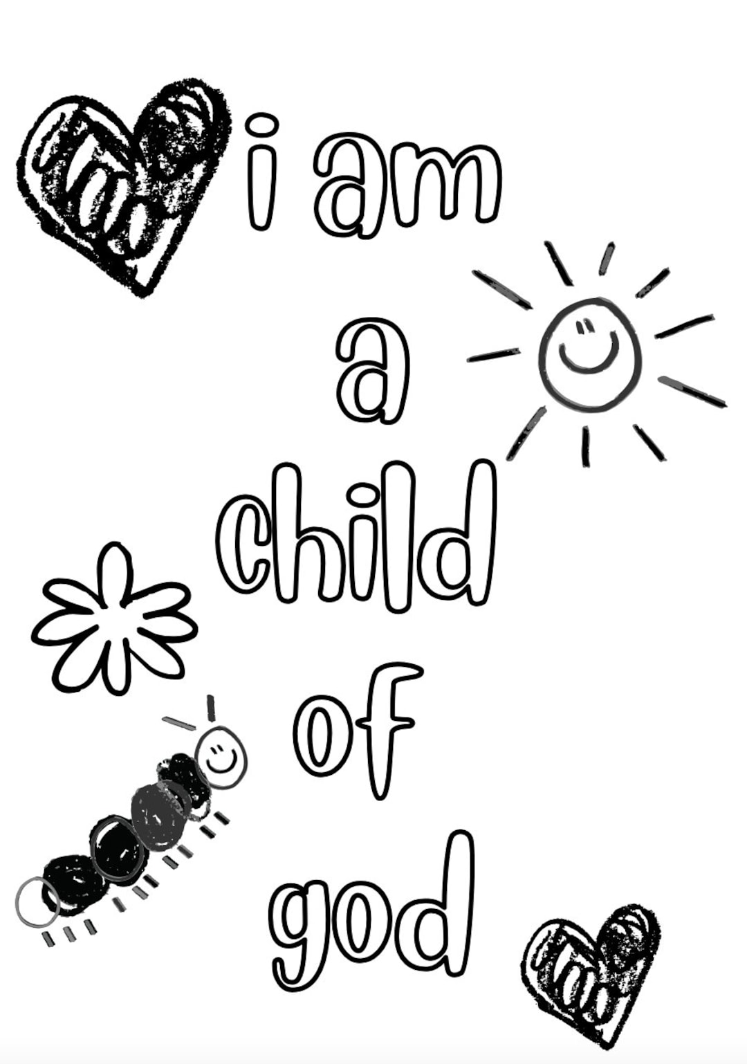 I Am a Child of God Coloring Packet - Etsy