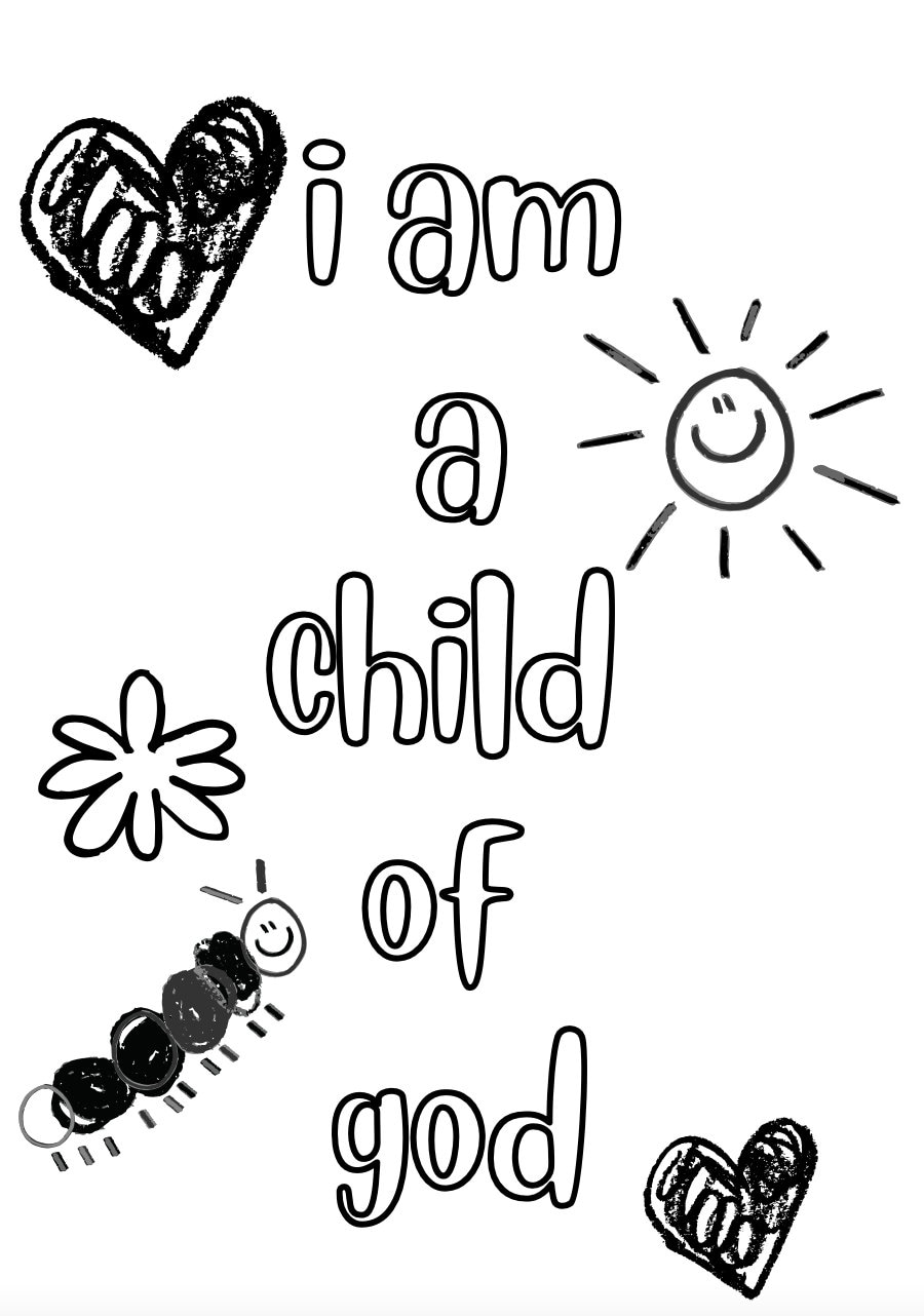 I Am a Child of God Coloring Packet - Etsy