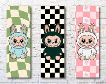 Labubu Retro Bookmark Printable | Labubu Bookmark Digital | 2x6 Inches ...