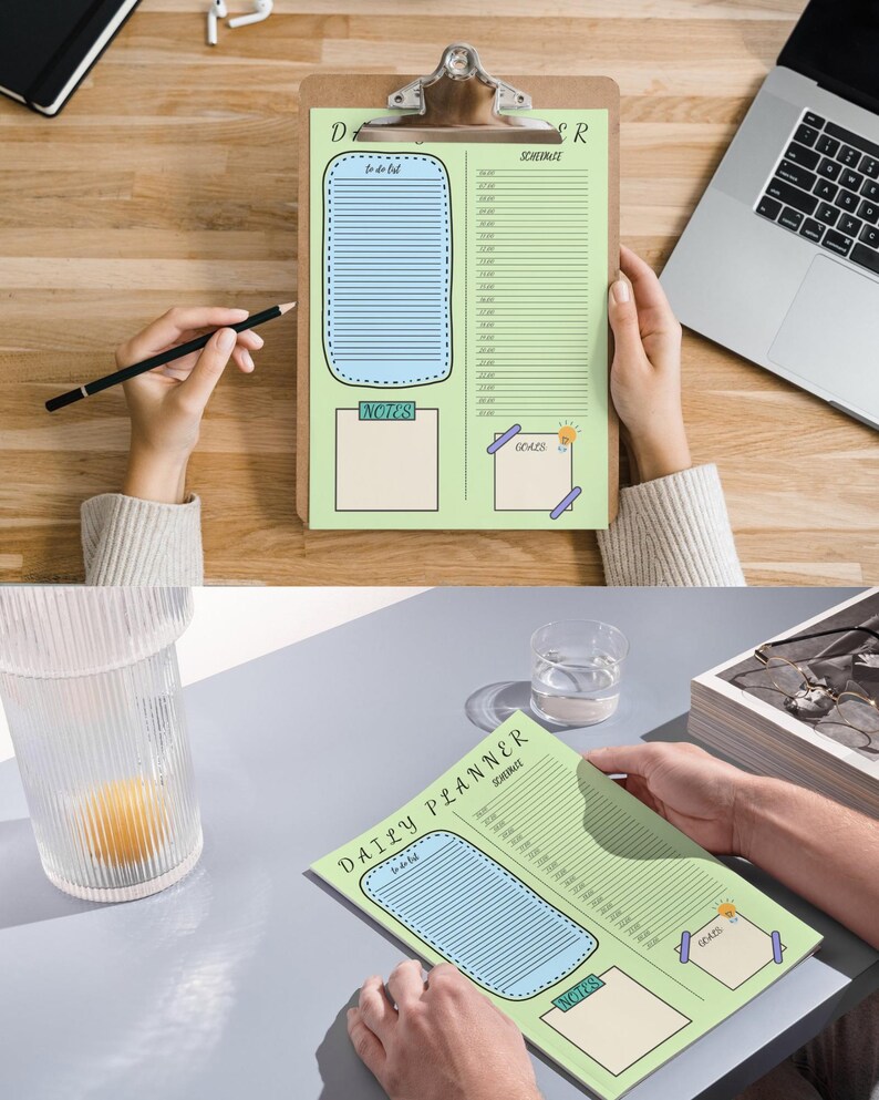 Printable Daily Planner A4 Size Daily Planner PDF - Etsy