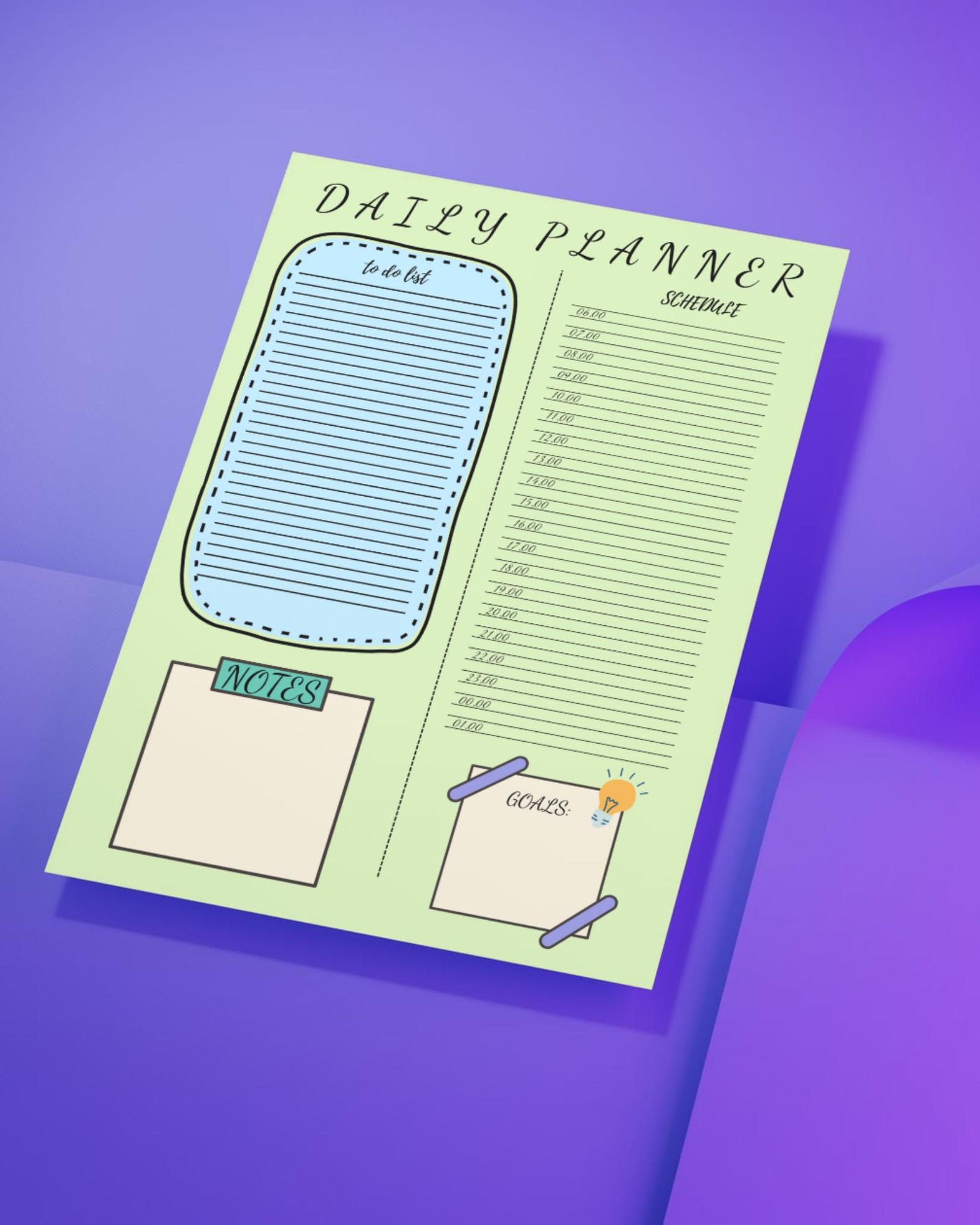 Printable Daily Planner | A4 Size Daily Planner PDF | Printable to Do ...