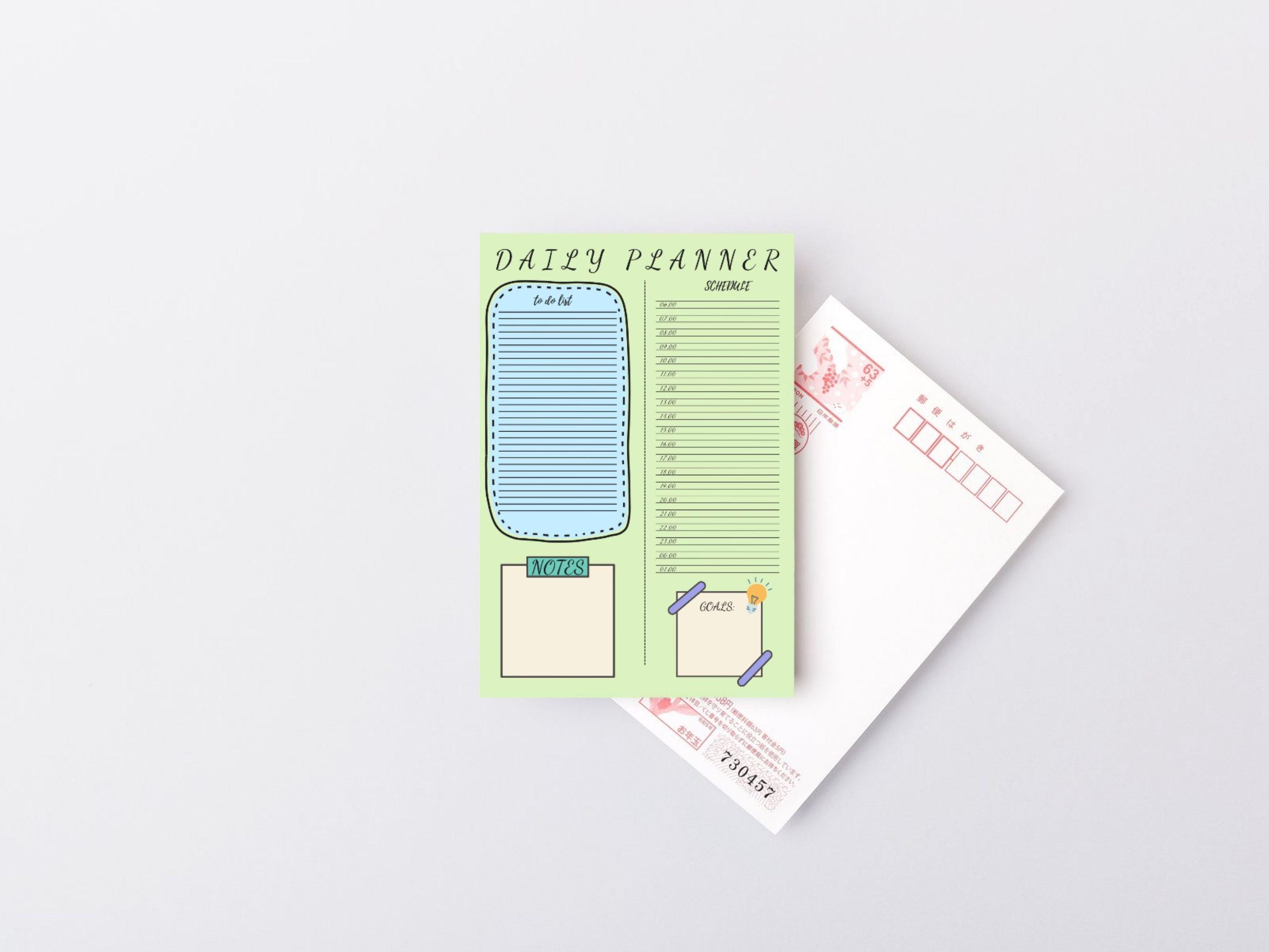 Printable Daily Planner A4 Size Daily Planner PDF - Etsy