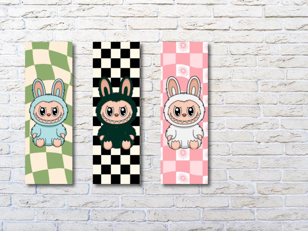 Labubu Bookmark Printable | Labubu Bookmark Digital | 2x6 Inches | Cute ...