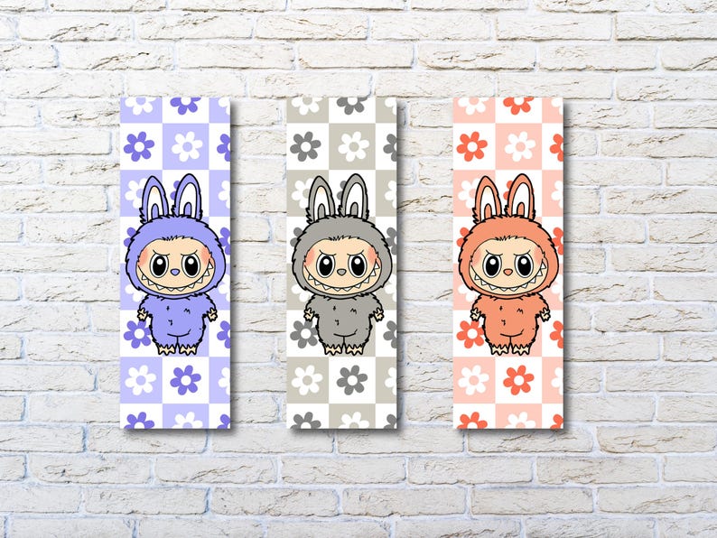 Labubu Retro Bookmark Printable | Labubu Bookmark Digital | 2x6 Inches ...