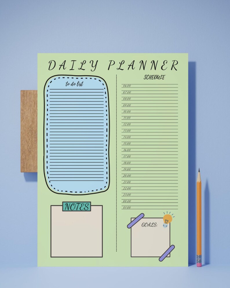 Printable Daily Planner | A4 Size Daily Planner PDF | Printable to Do ...