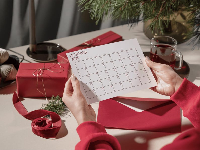 Ocotber 2025 Printable Calendar | A4 Size Monday&sunday Start Calendar ...