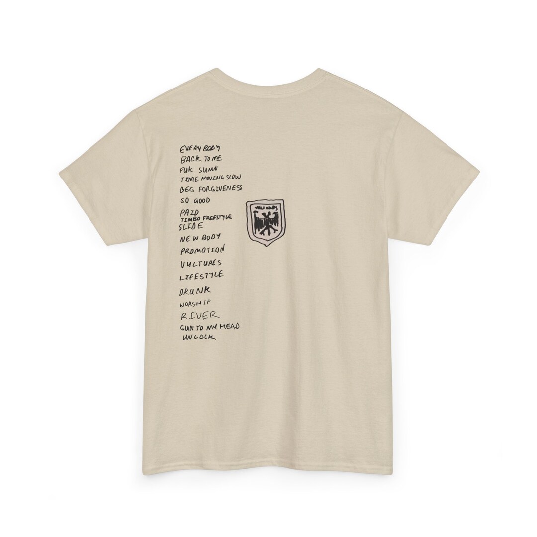 Vultures Kanye West Album T-shirt Featuring New Logo & Tracklist ...