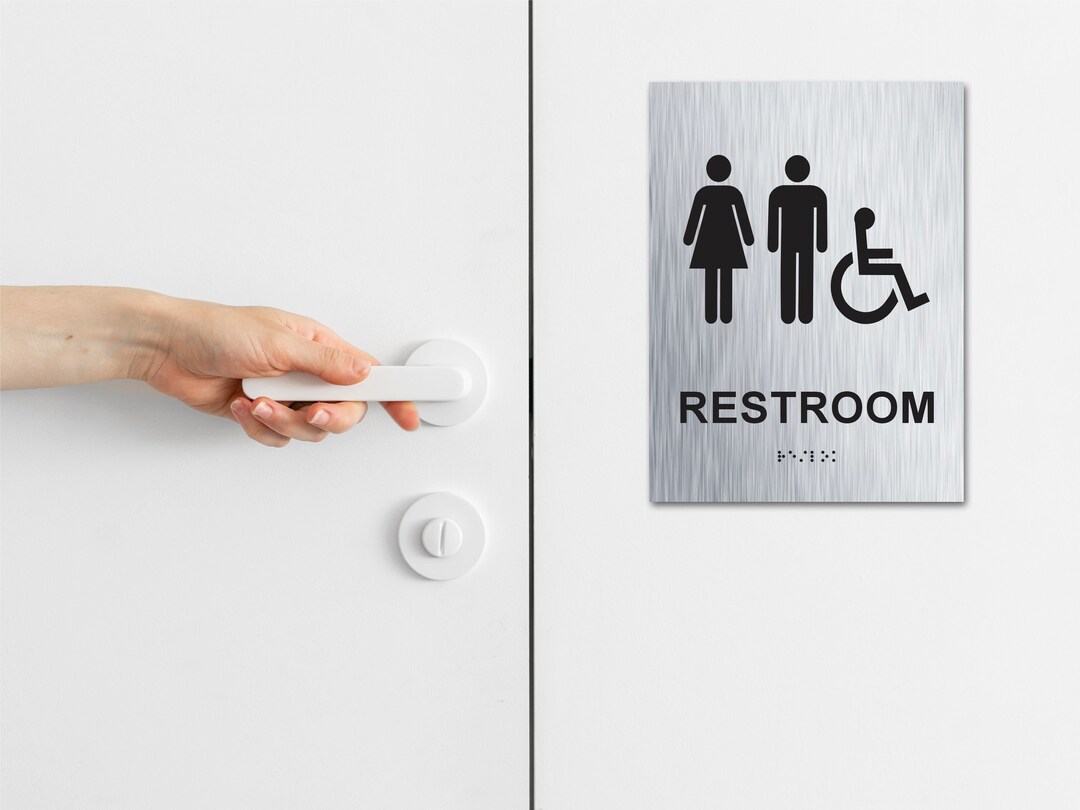 Restroom Sign, ADA Compliant Sign, ADA Signs, ADA Restroom, Business ...
