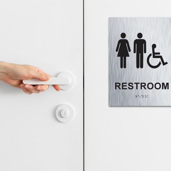 Restroom Ada Compliant Sign - Etsy