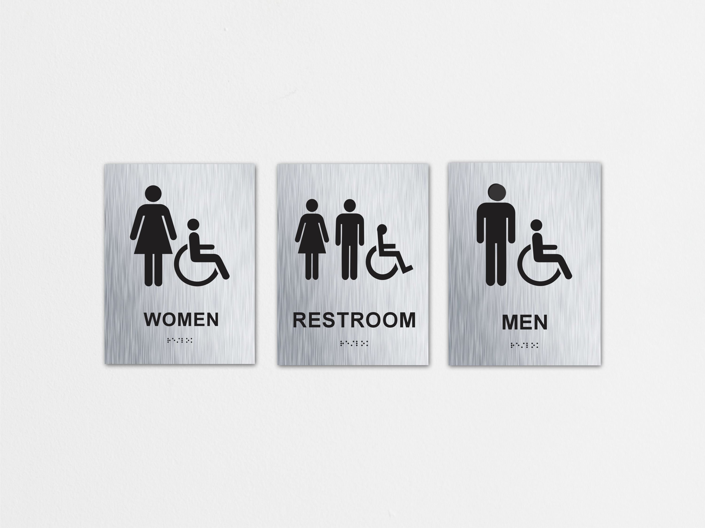 Restroom Sign, ADA Compliant Sign, ADA Signs, ADA Restroom, Business ...