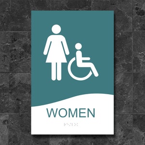 Restroom Sign, ADA Compliant Sign, ADA Signs, ADA Restroom, Business ...