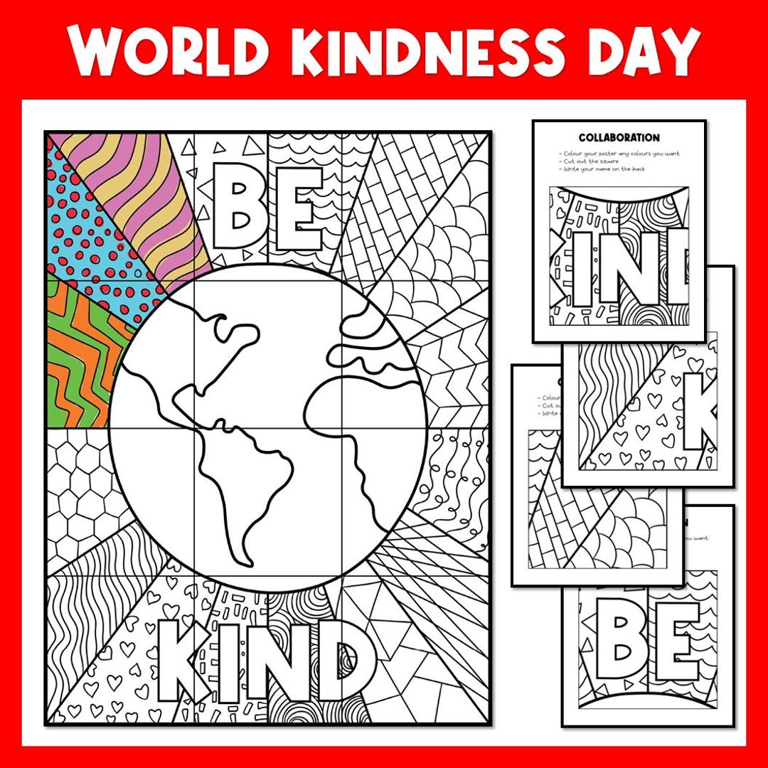 Kindness Day - Collaborative Poster Coloring Activity | Kindness ...