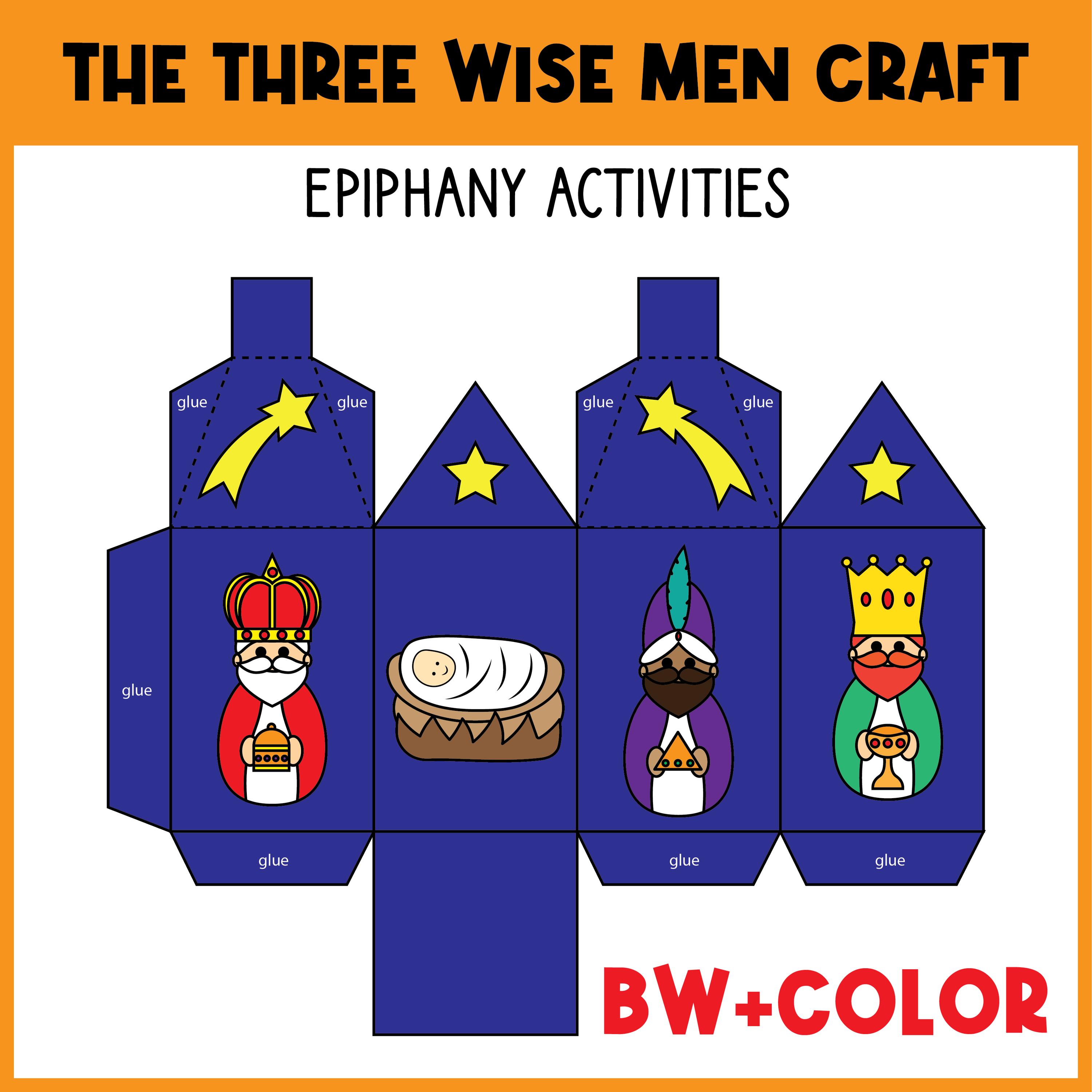 The Three Wise Men Craft | Epiphany Activities - Etsy