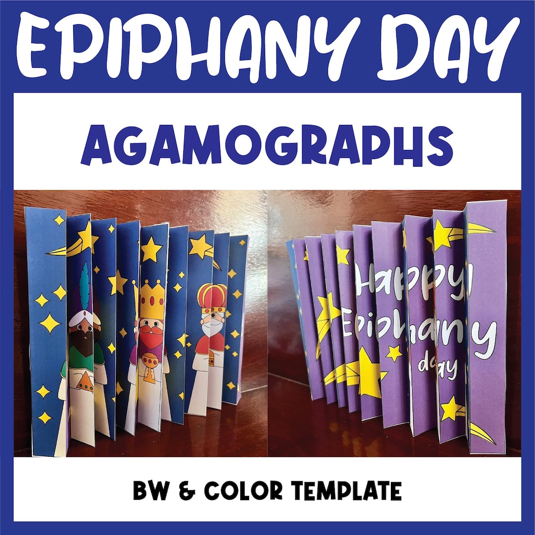 Epiphany Day Agamographs Craft Coloring Art Project, Three Kings Day ...