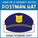 Labor Day & Community Helpers Hat Craft, Postman/mailman Hat Paper ...