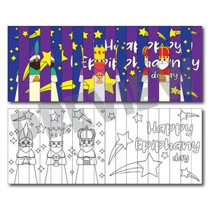 Epiphany Day Agamographs Craft Coloring Art Project, Three Kings Day ...