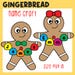 Gingerbread Name Craft Printable, Christmas Activity (PDF) - Etsy