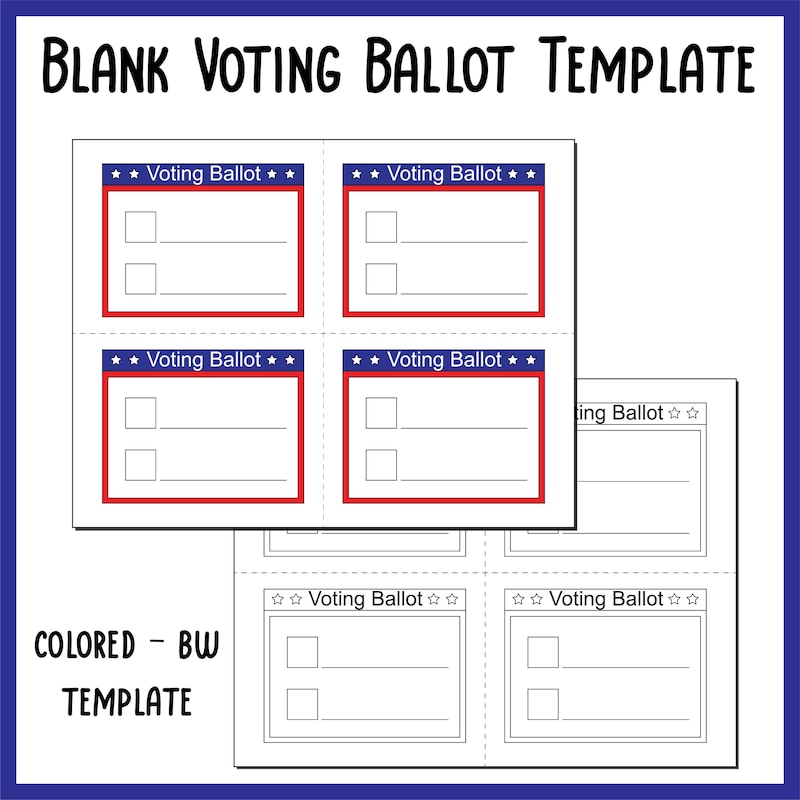 Ballot for Kids Election - Etsy