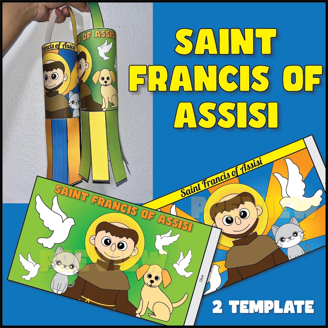 Saint Francis of Assisi Windsock Craft | Catholic Coloring Art Project ...
