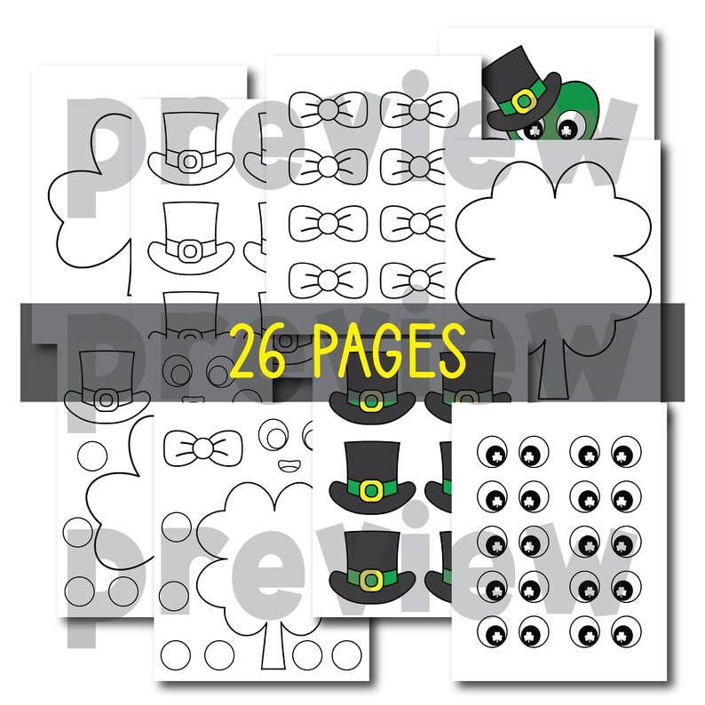 St. Patrick’s Day Shamrock Name Craft | Clover Coloring Activities - Etsy