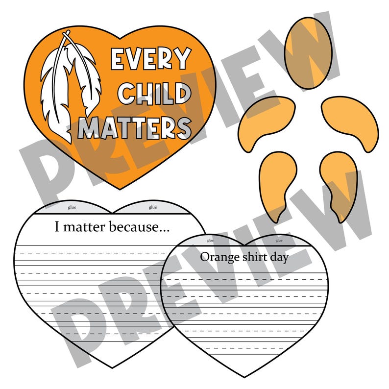 Orange Shirt Day Writing & Craft | Every Child Matters Printable ...