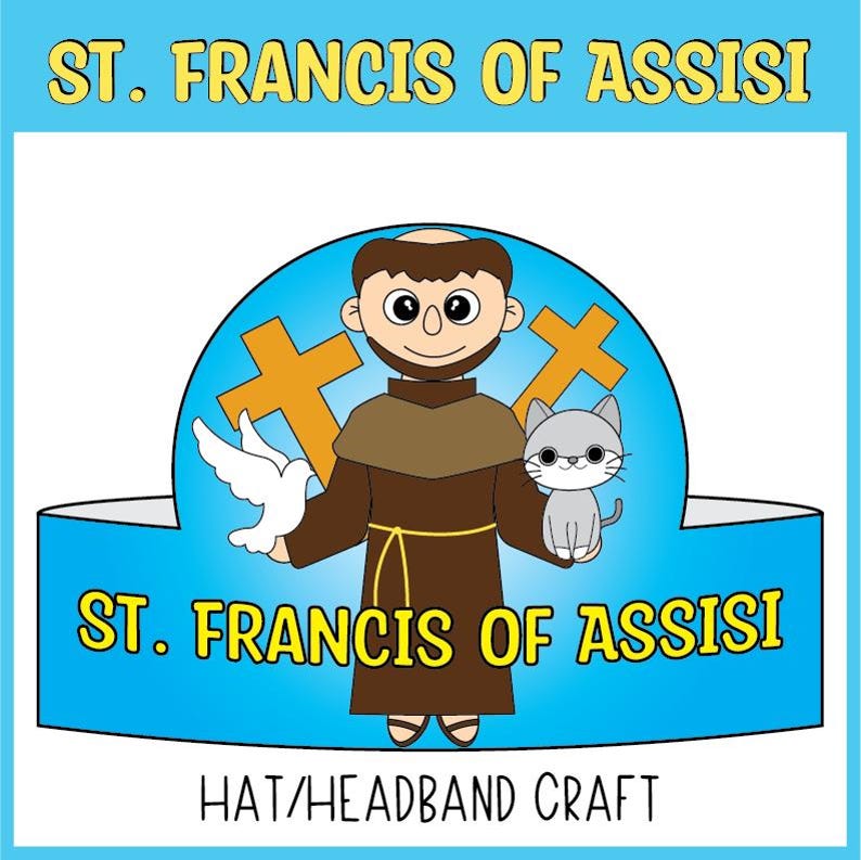 St Francis of Assisi Hat Craft | Crown/headband Printable | Catholic ...