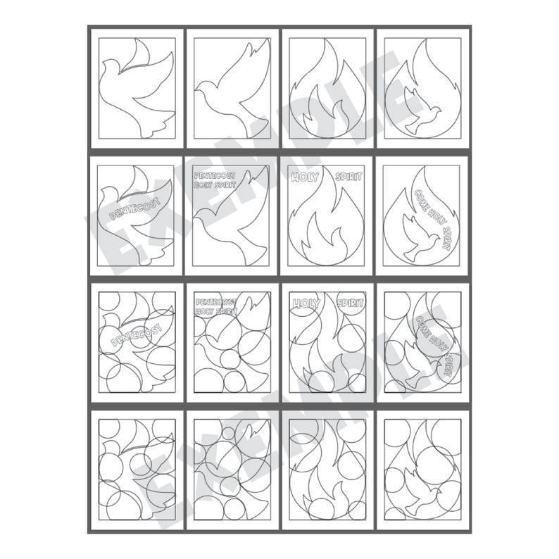 Pentecost Coloring Pages: Holy Spirit Dove Art Project (printable PDF ...