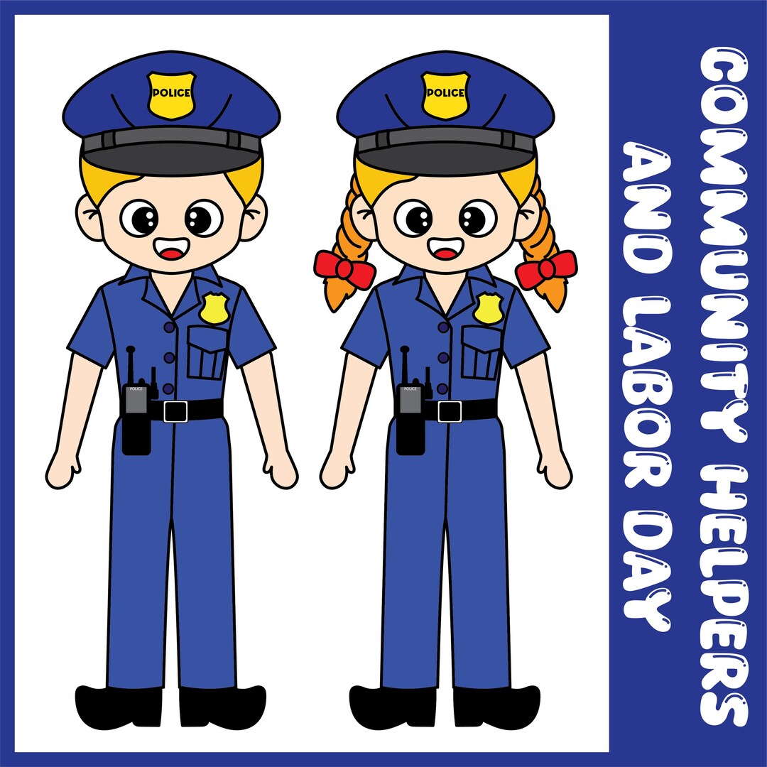 Police Officer Craft | Labor Day & Community Helpers Craft | Career Day ...