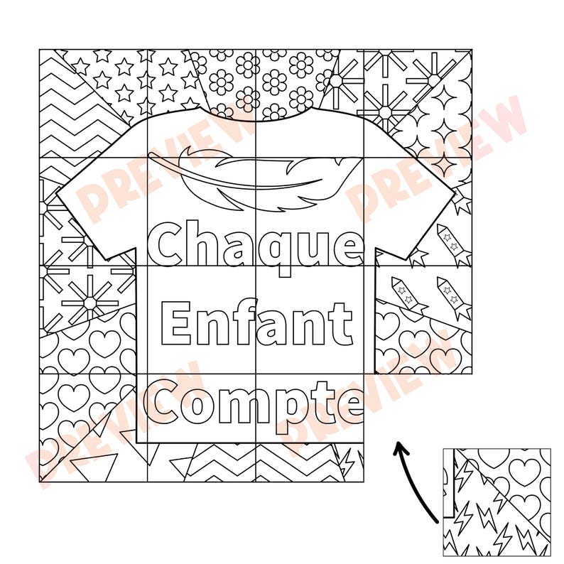 French Orange Shirt Day Collaborative Poster Art Coloring Page ...