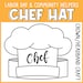 Chef Hat Paper Crown Craft: Community Helpers Activity (PDF) - Etsy