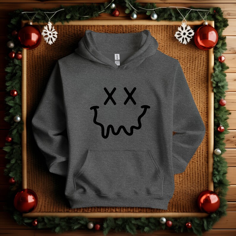 Melting Smiley Face Hoodie, Funny Hoodie, Gift for Bestfriend, Cute ...
