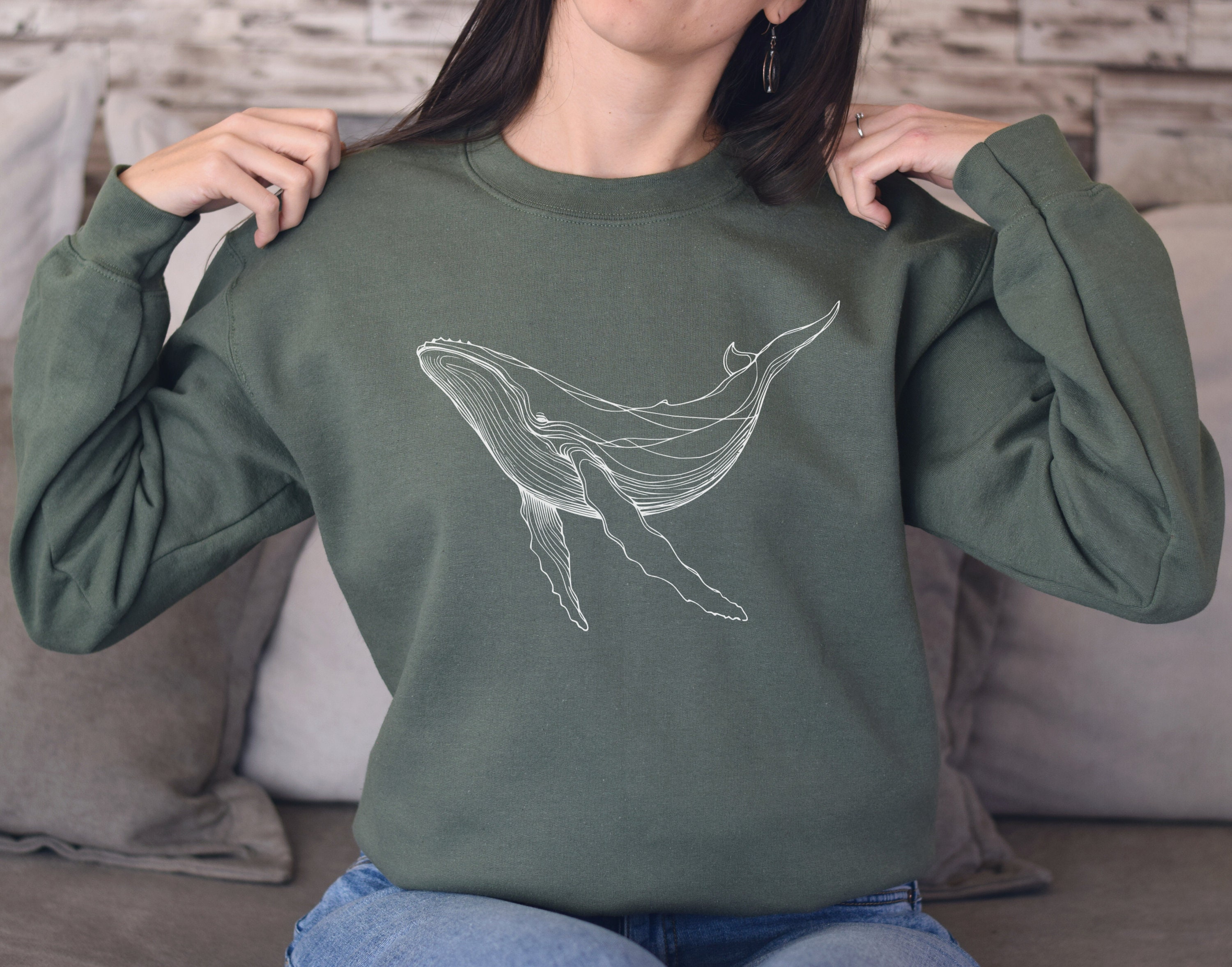 Humpback Whale Sweater, Whale Sweatshirt, Ocean Animal Jumper, Biology ...