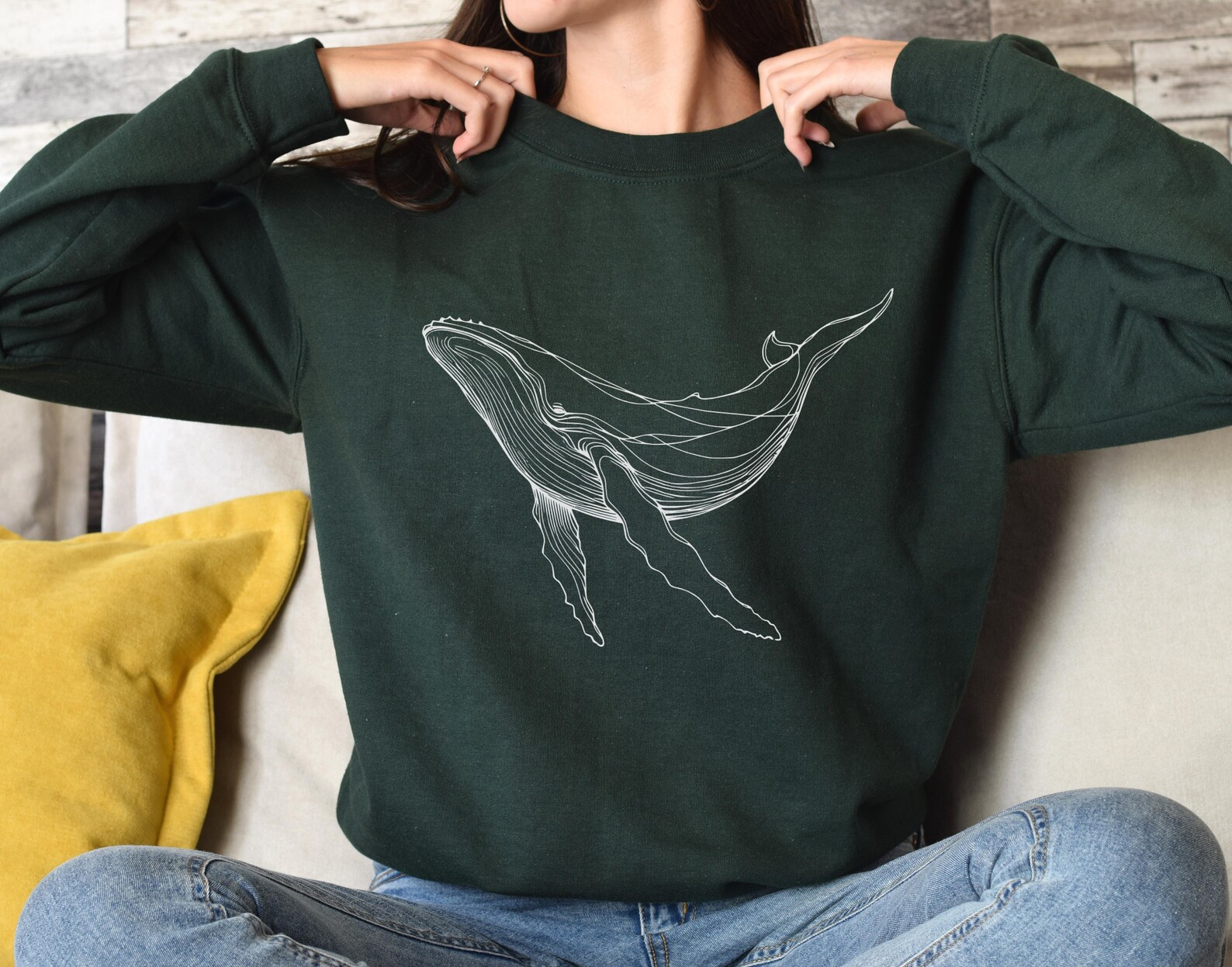 Humpback Whale Sweater, Whale Sweatshirt, Ocean Animal Jumper, Biology ...