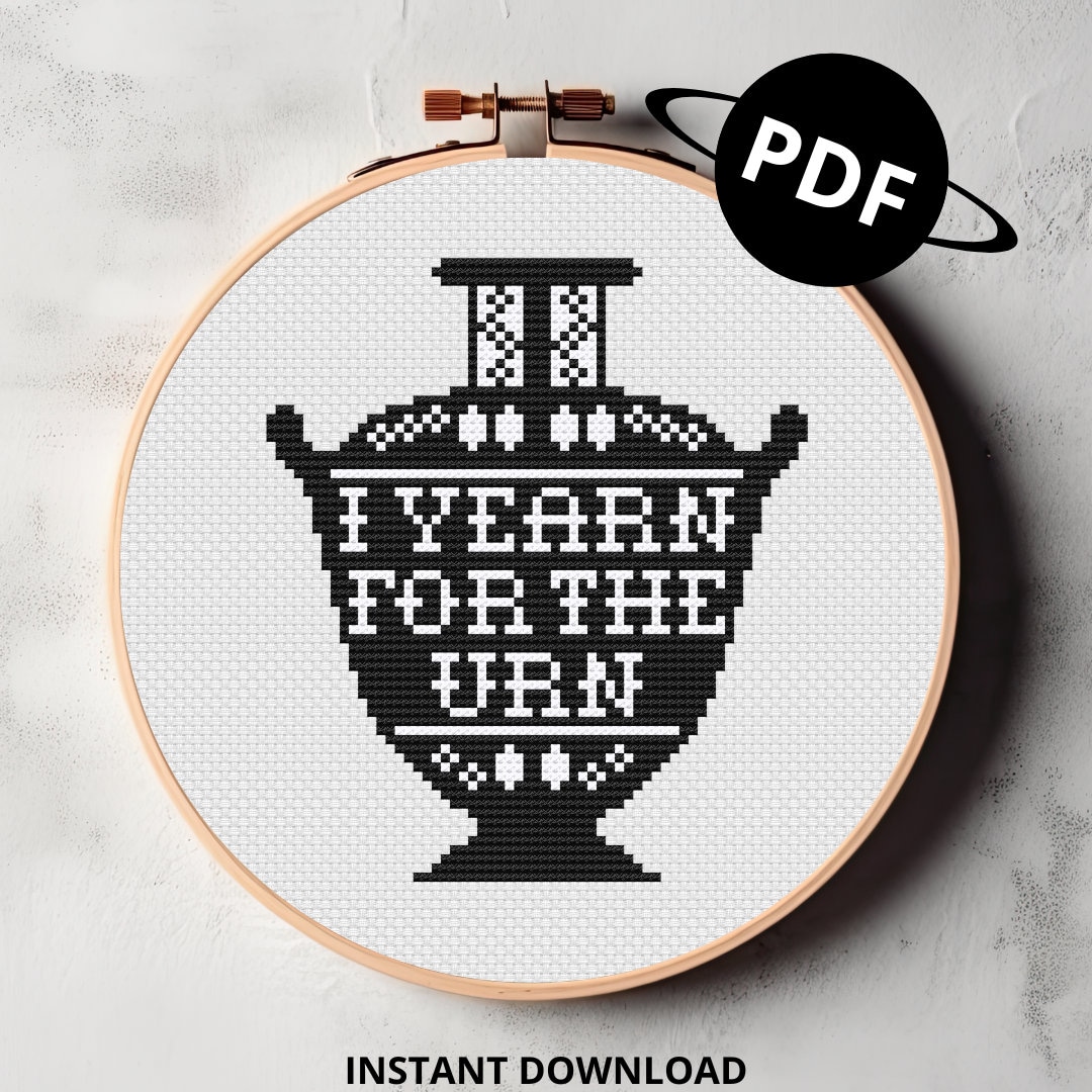 I Yearn for the Urn - Cross Stitch Digital Pattern - Amphora Tattoo ...