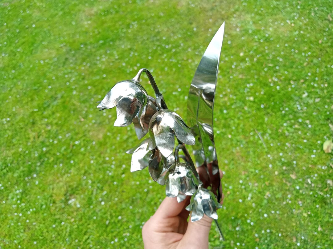 Stainless Steel Lily of the Valley, Steel Flower, 6th Anniversary Gift ...