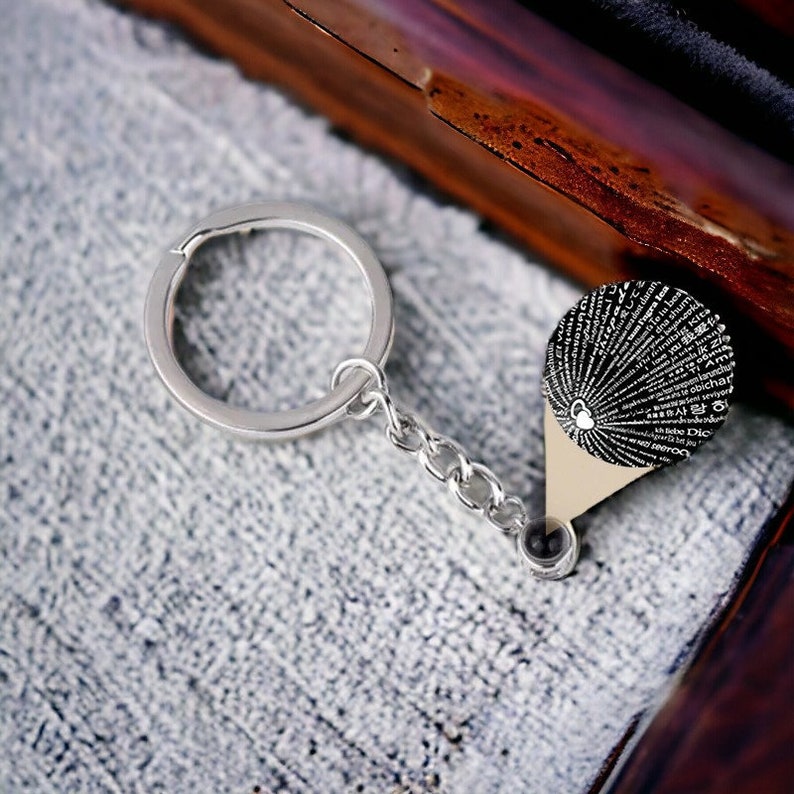 Personalized Photo Projection Keychain 'I Love You' in 100 Languages ...
