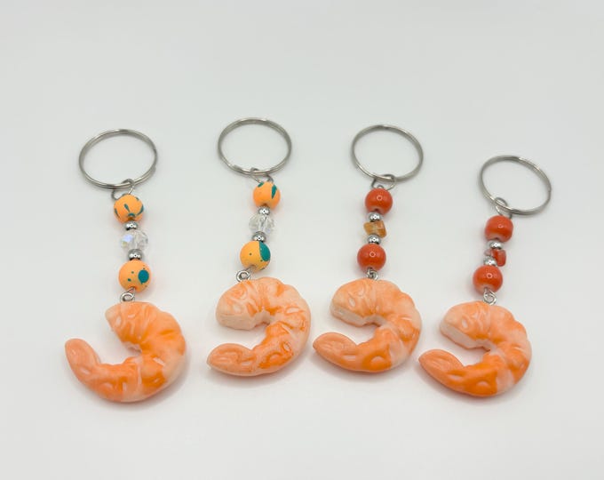 Cherry Shrimp Nano Tank Shaker Keychain Cute Shrimp Charm Neocaridina ...