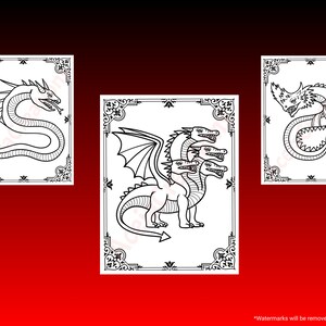 Dragon Coloring Pages 30 Page Bundle for Letter Size Paper Download and ...