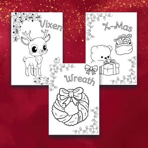 Christmas Themed A Through Z Coloring Pages Bundle Instant Digital ...